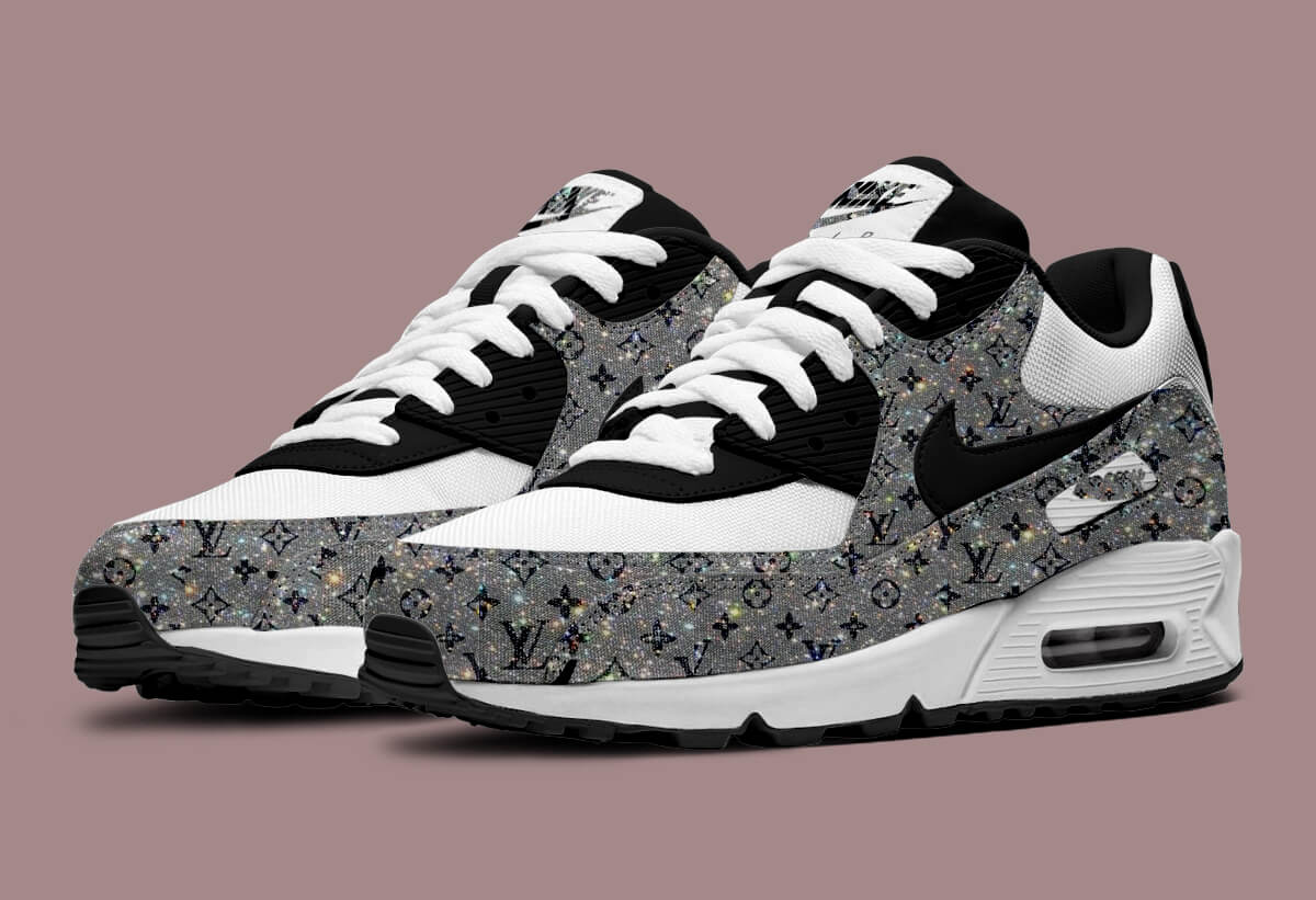 Another Luxurious Collab- The LV x Air Max 90 Silver Dust - Sneakerz