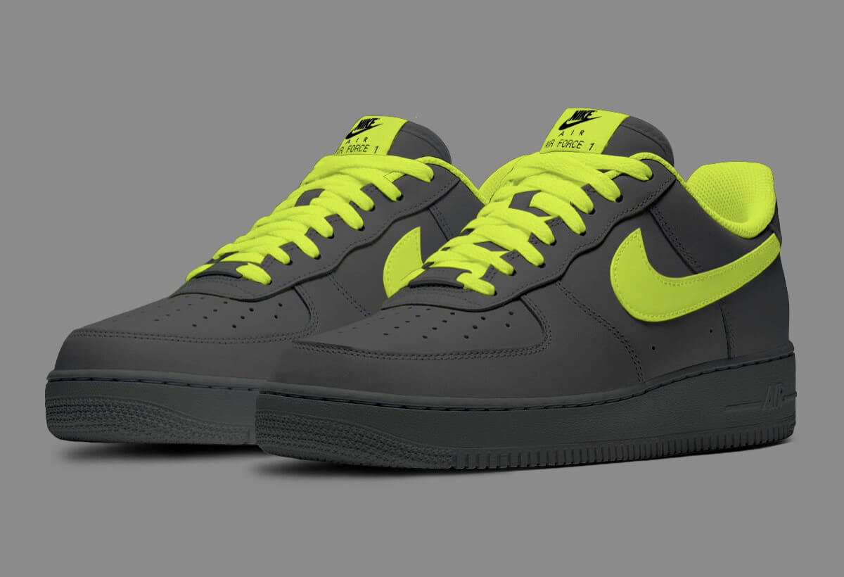 A Novel Look-The Nike Air Force 1 low Neon Charcoal - Sneakerz